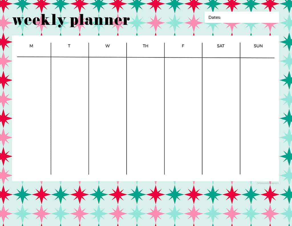 FREE winter weekly planner printables — 9 designs in letter and A4 sizes!