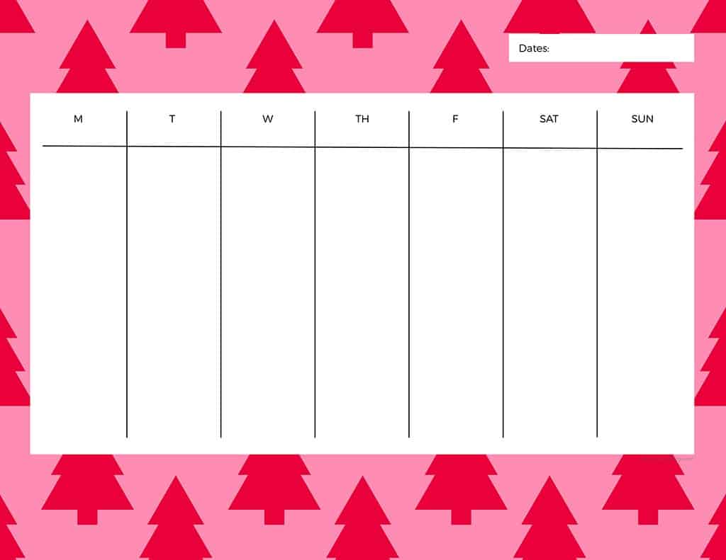 FREE winter weekly planner printables — 9 designs in letter and A4 sizes!