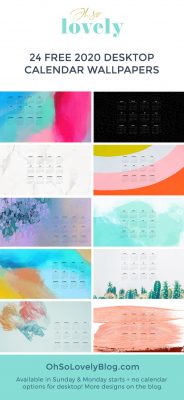 Free 2020 desktop wallpapers — 24 designs to choose from!