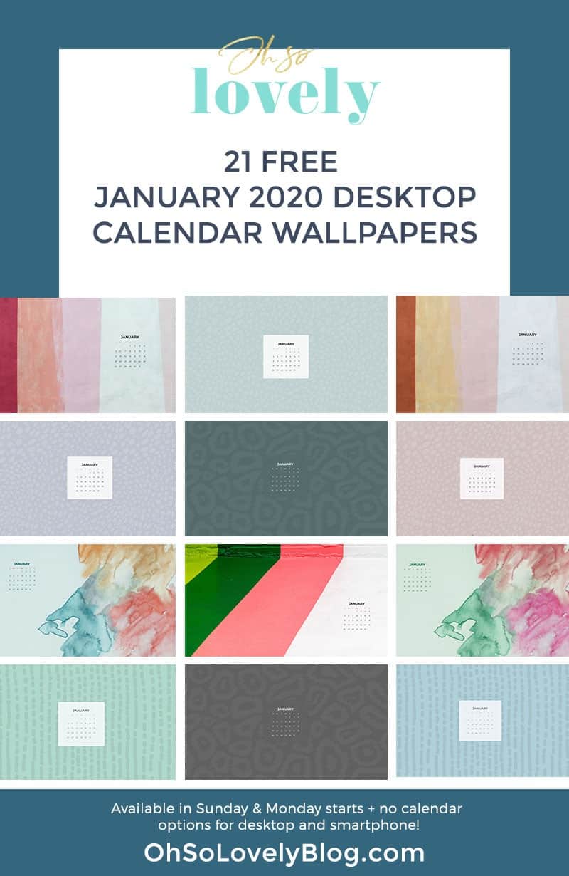 FREE January desktop calendars — 24 designs to choose from!