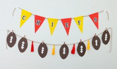 Super Bowl party DIY decor ideas — Let's go Kansas City Chiefs!