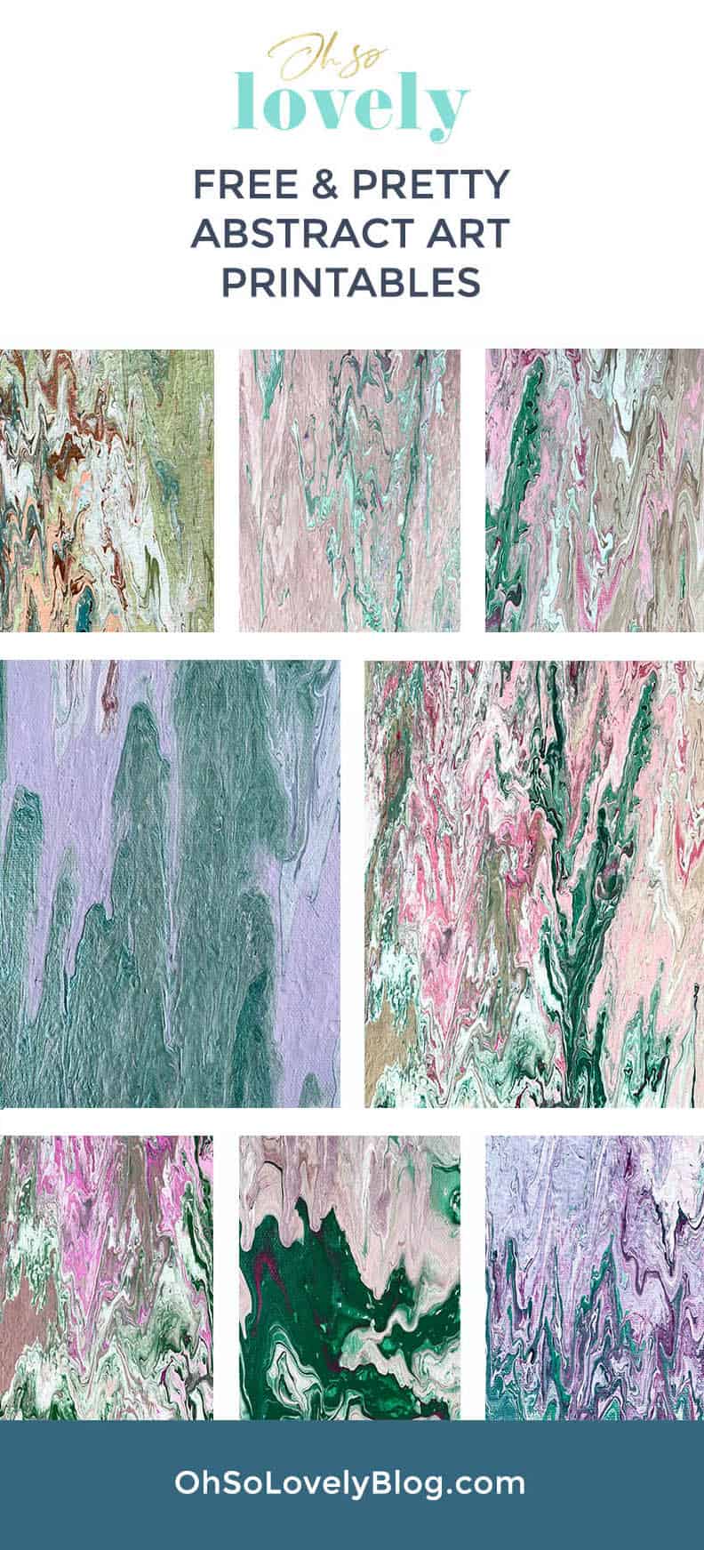 Free abstract art printables — pretty and perfect for gallery walls!