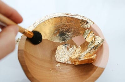 DIY gold leaf dish tutorial — these make the perfect catch all bowls!