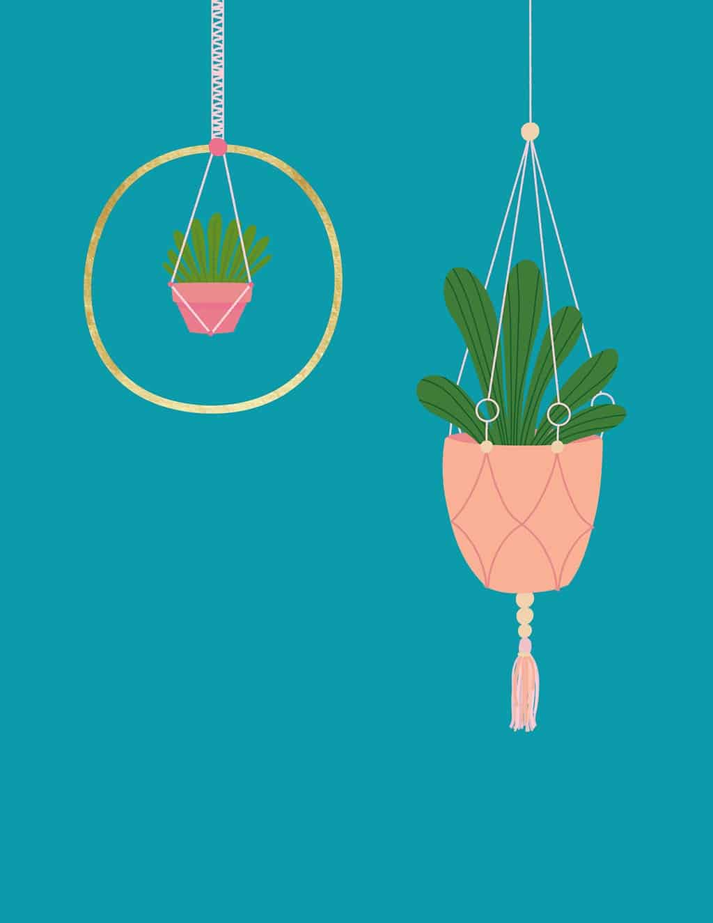 Free modern plant printables — 8 colorful and fun options to choose from!
