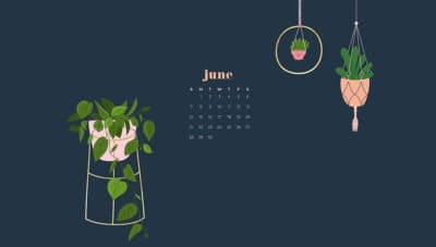 Free June wallpapers — 9 designs in Sunday & Monday starts
