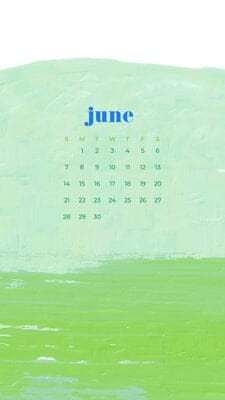 Free June wallpapers — 9 designs in Sunday & Monday starts
