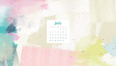 Free July wallpapers — 9 designs in both Sunday and Monday starts.