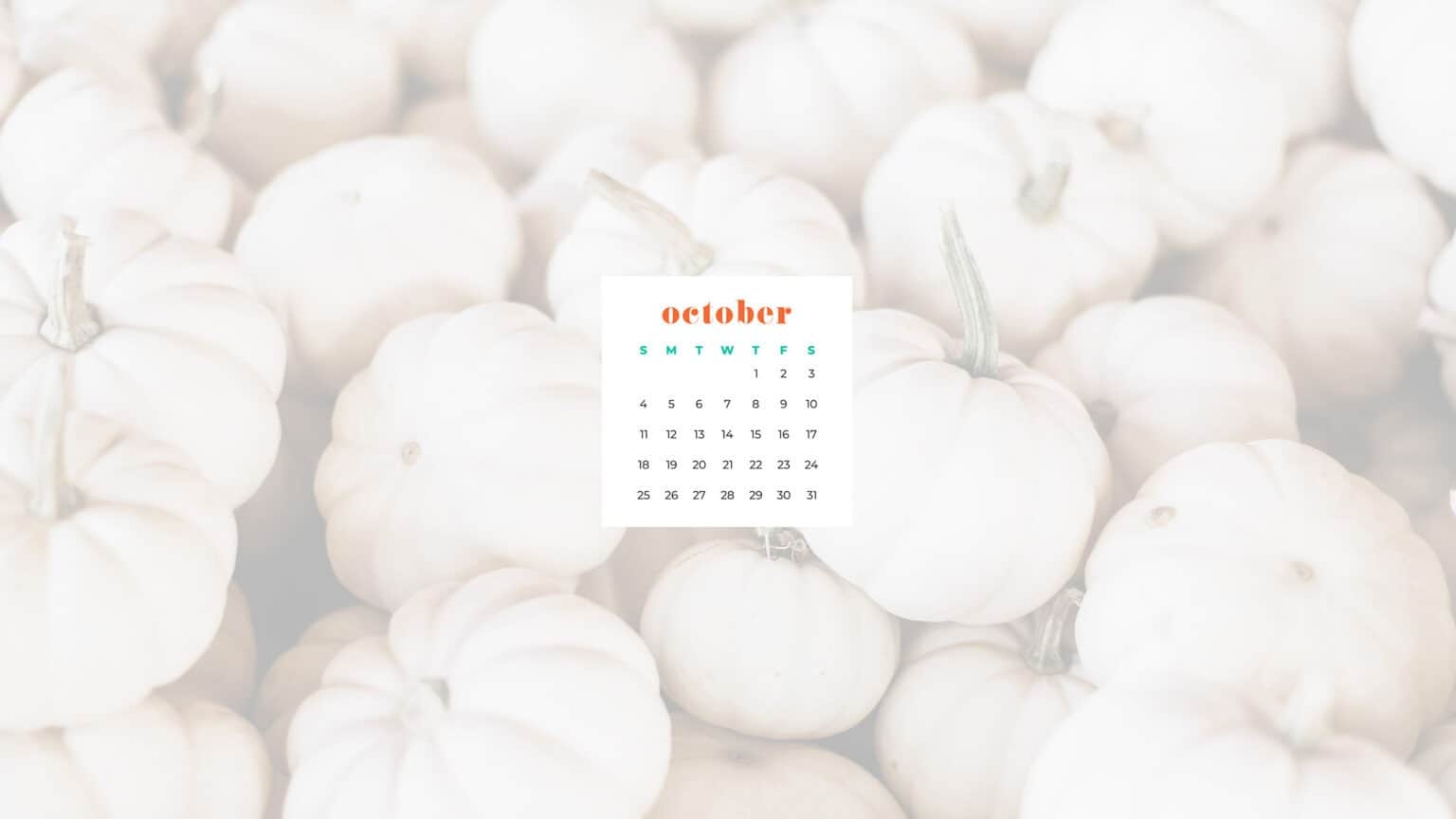 October 2020 desktop calendar wallpapers — 22 FREE design options!