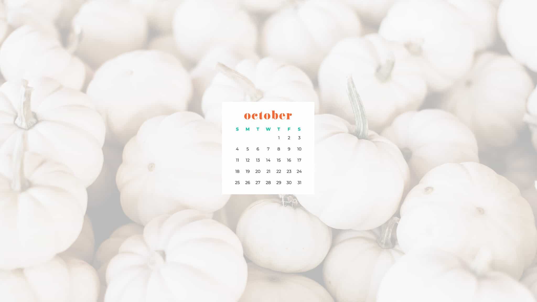 October 2020 desktop calendar wallpapers — 22 FREE design options!