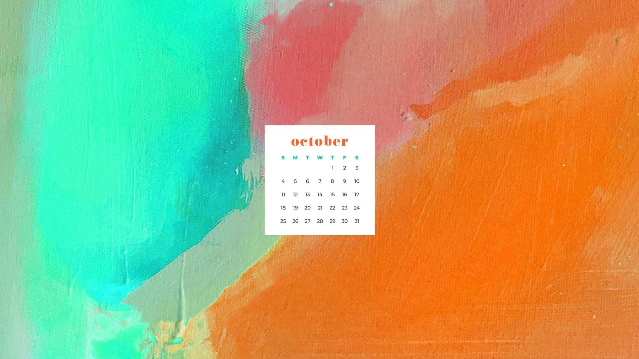 October 2020 desktop calendar wallpapers — 22 FREE design options!