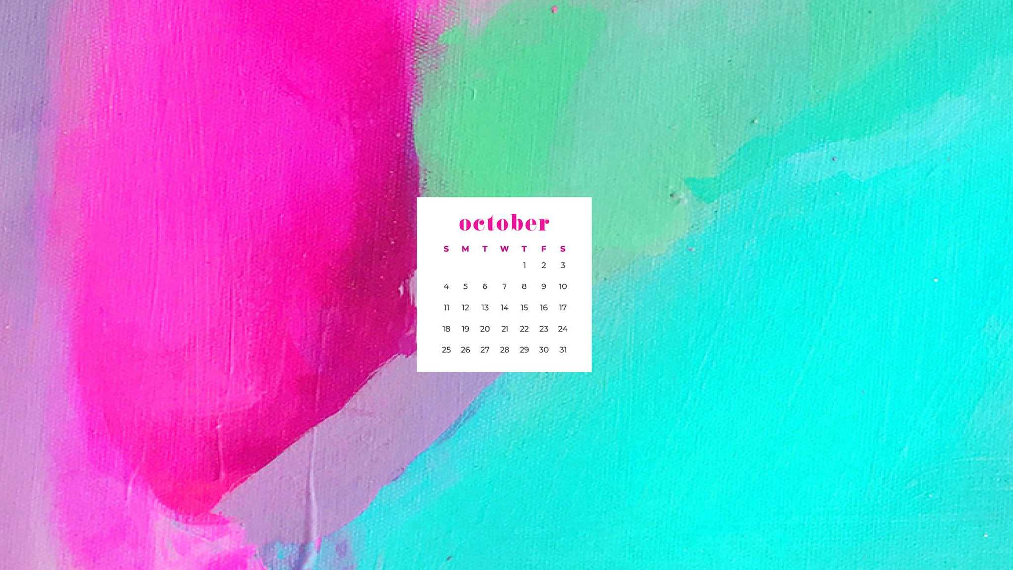 October 2020 desktop calendar wallpapers — 22 FREE design options!