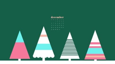 December 2020 calendar wallpapers - 41 FREE designs to choose from!