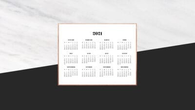 FREE 2021 wallpaper calendars – 50+ cute design options to choose from!