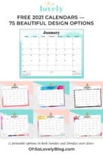 Free 2021 calendars — 75 beautiful designs to choose from!