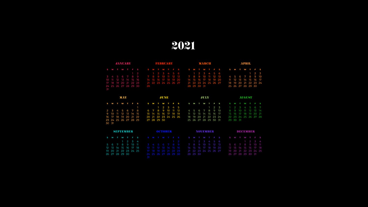 FREE 2021 wallpaper calendars – 50+ cute design options to choose from!