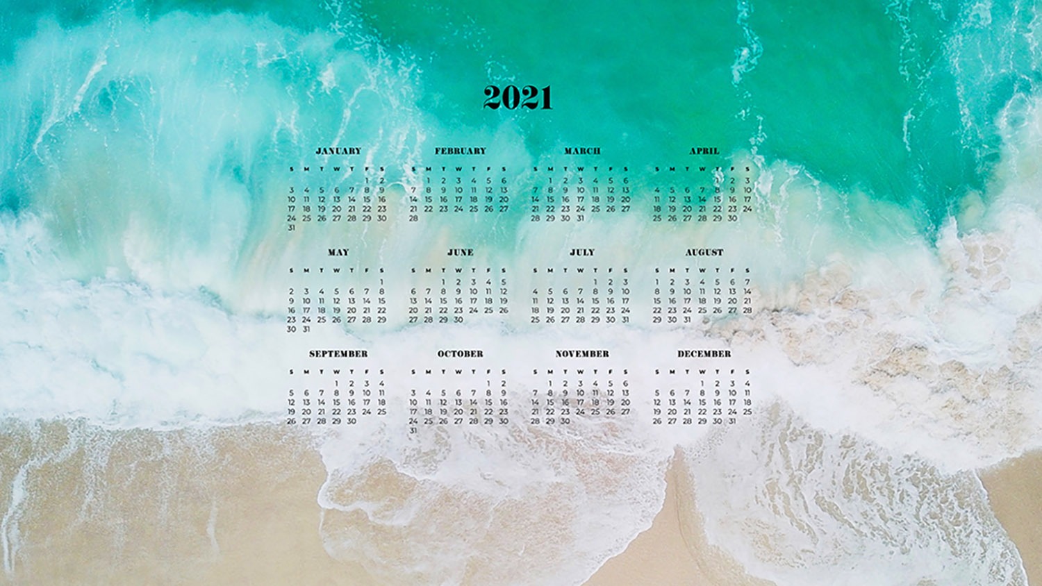 FREE 2021 wallpaper calendars – 50+ cute design options to choose from!