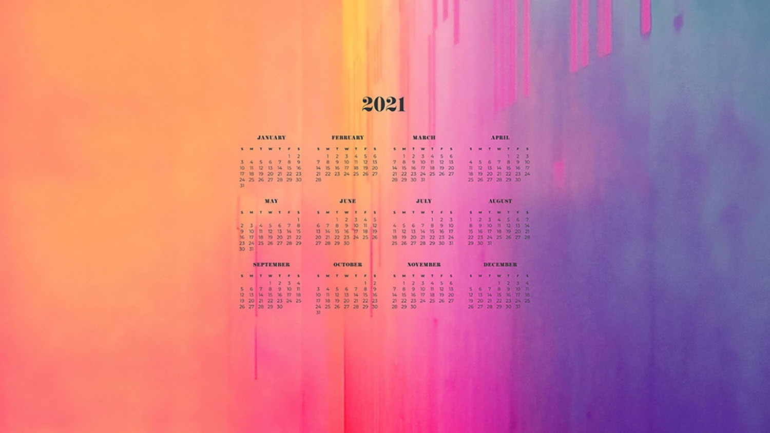 FREE 2021 wallpaper calendars – 50+ cute design options to choose from!
