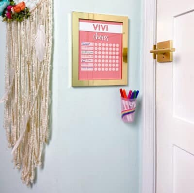 DIY chore chart – a cute and easy home organization hack with Cricut!