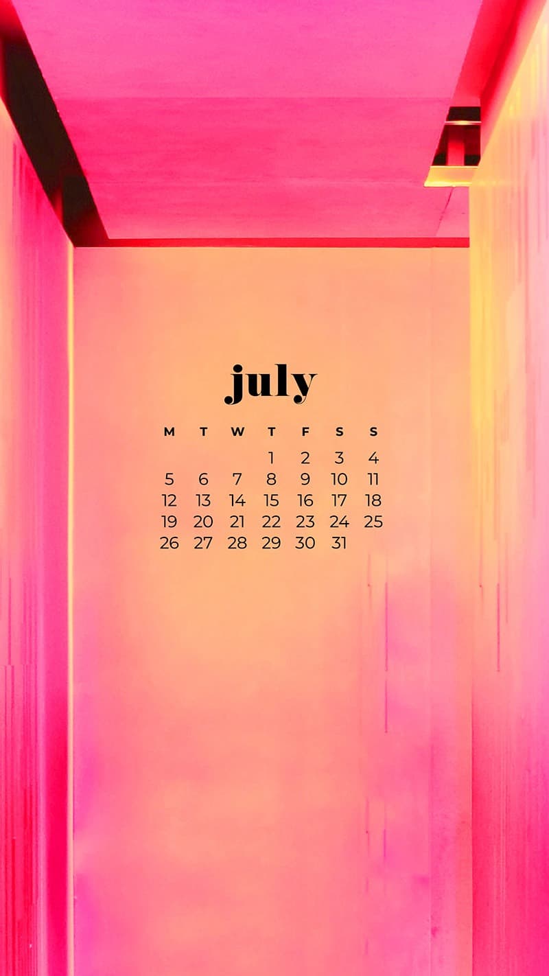 July 2021 wallpaper calendars – 32 FREE, cute, and colorful options!