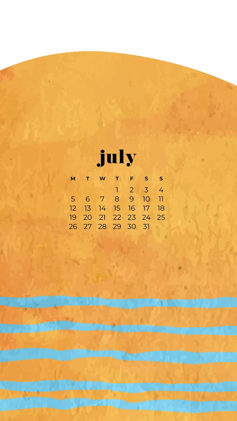 July 2021 wallpaper calendars – 32 FREE, cute, and colorful options!