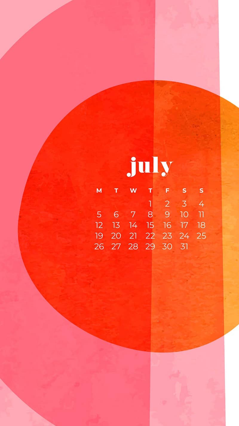 July 2021 wallpaper calendars – 32 FREE, cute, and colorful options!
