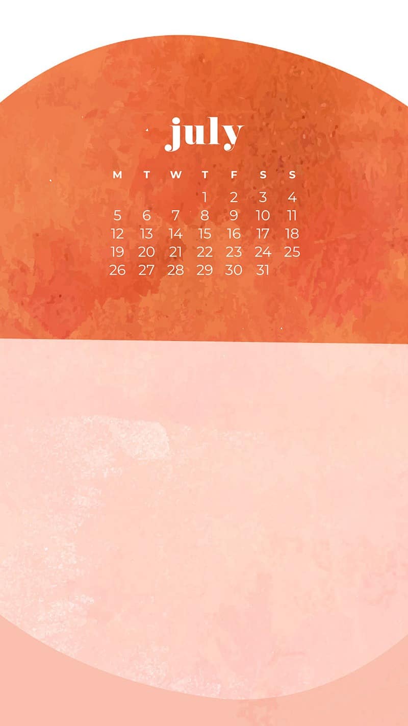 July 2021 wallpaper calendars – 32 FREE, cute, and colorful options!
