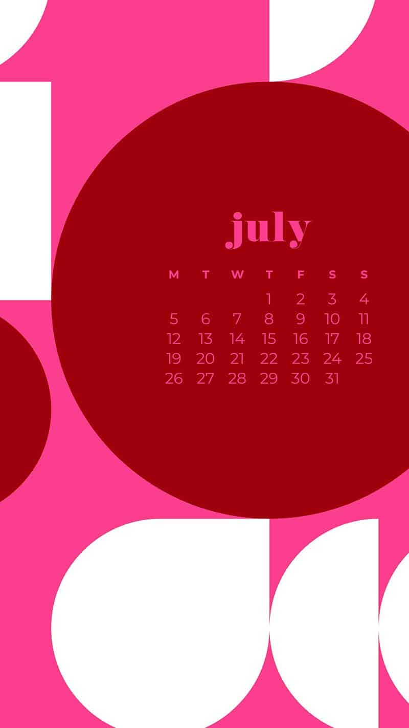 July 2021 wallpaper calendars – 32 FREE, cute, and colorful options!