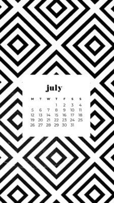 July 2021 wallpaper calendars – 32 FREE, cute, and colorful options!