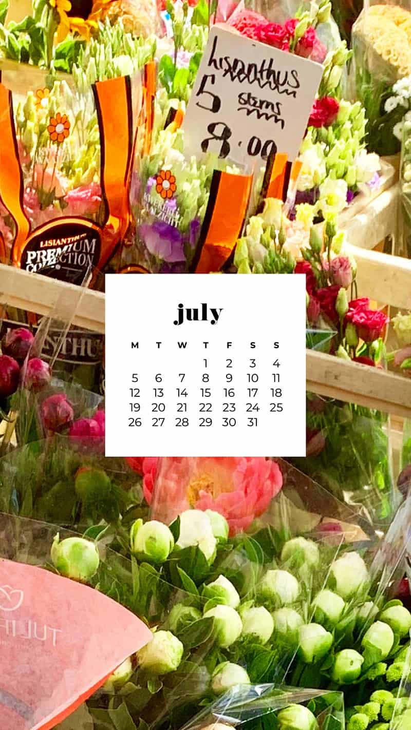 July 2021 wallpaper calendars – 32 FREE, cute, and colorful options!