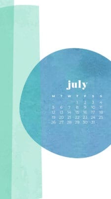 July 2021 wallpaper calendars – 32 FREE, cute, and colorful options!