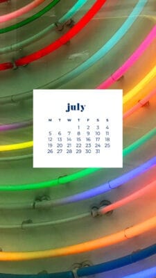July 2021 wallpaper calendars – 32 FREE, cute, and colorful options!