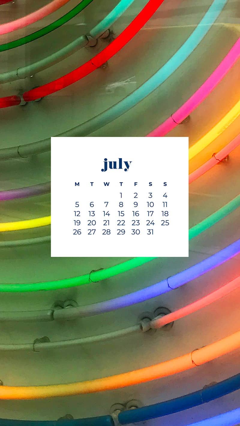 July 2021 wallpaper calendars – 32 FREE, cute, and colorful options!