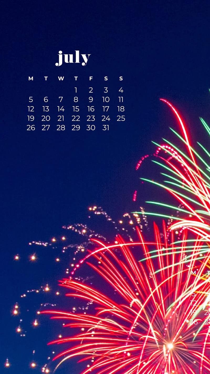 July 2021 wallpaper calendars – 32 FREE, cute, and colorful options!