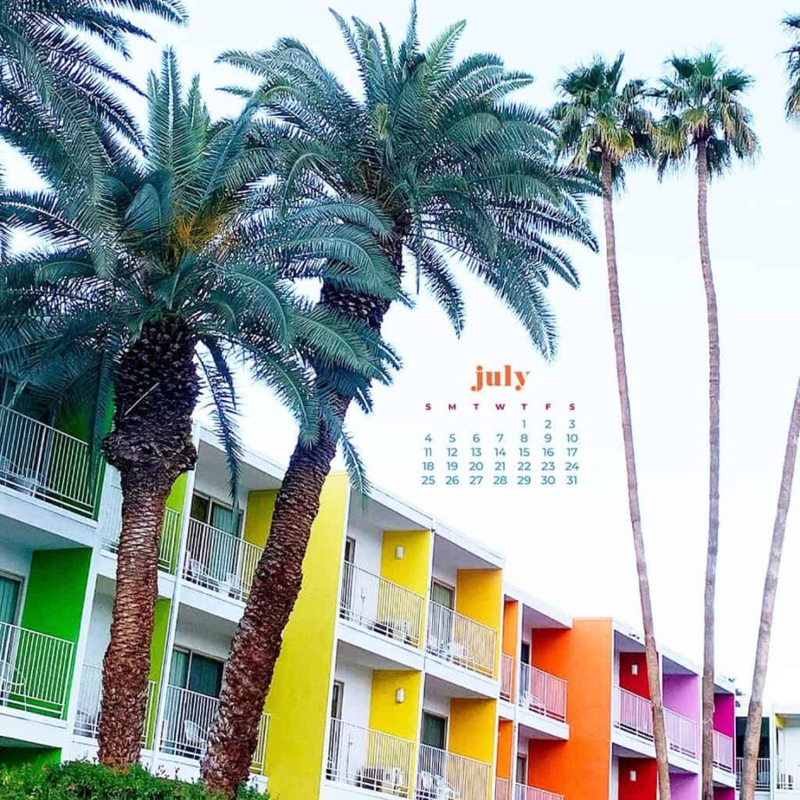 July 2021 wallpaper calendars – 32 FREE, cute, and colorful options!