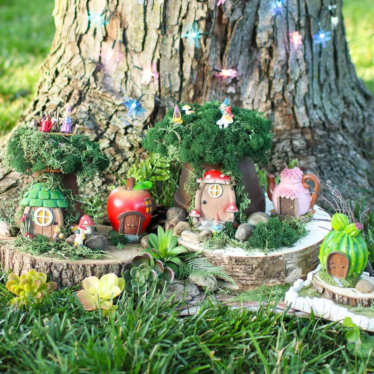 Gnome village – an easy DIY & fun tutorial. Perfect summer kid project!