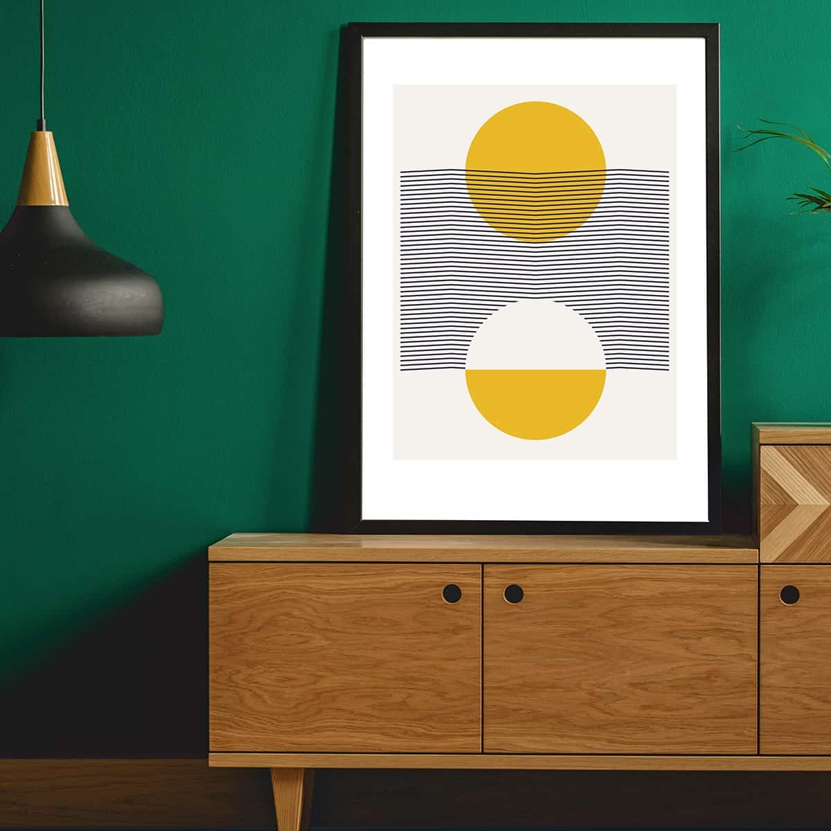 Modern geometric art printables – 9 FREE mid-century designs!