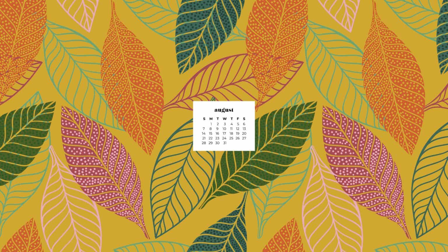 August 2022 wallpapers – 55 FREE desktop & phone calendars!