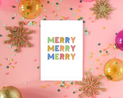 FREE merry holiday art printables - 8 cute and colorful designs!
