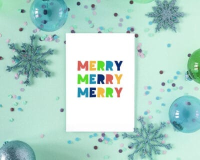 FREE merry holiday art printables - 8 cute and colorful designs!