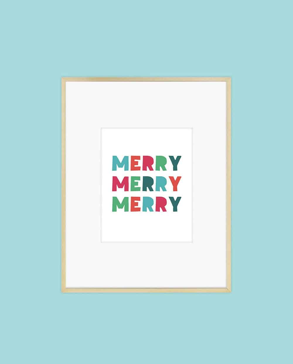 FREE merry holiday art printables - 8 cute and colorful designs!