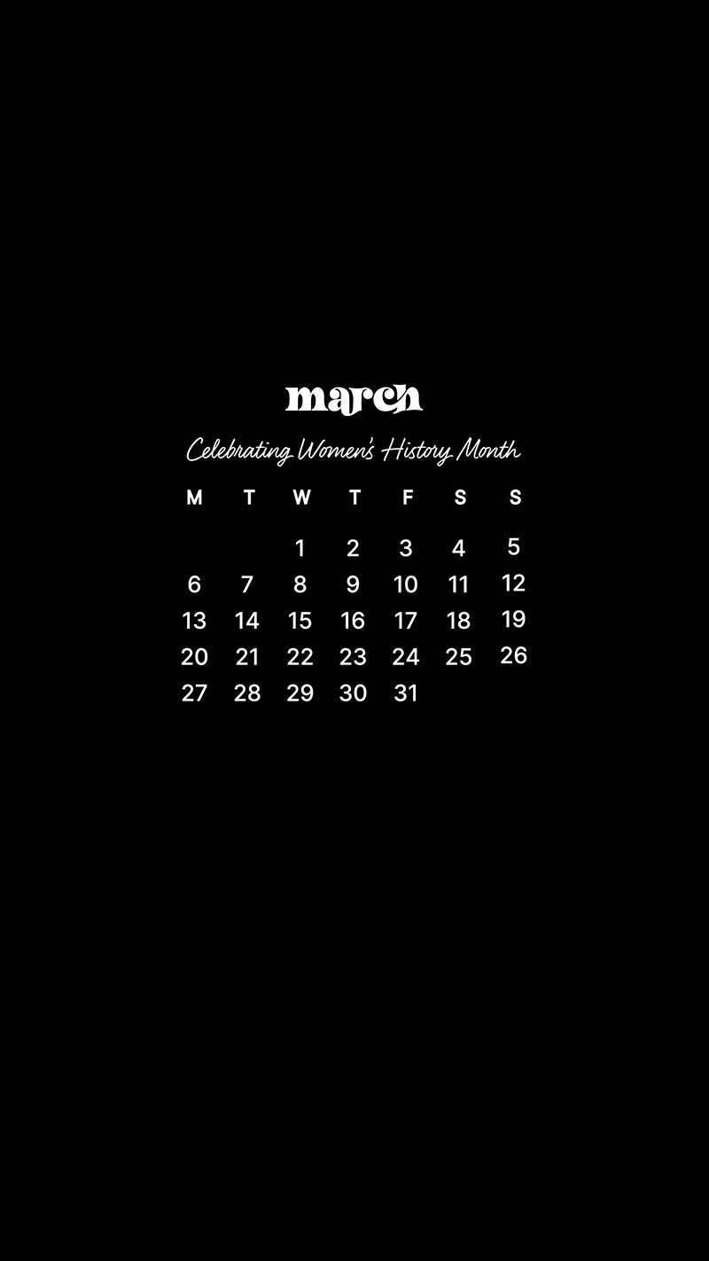Women's History Month 2023 - 20 FREE wallpaper calendars!