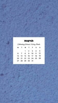Women's History Month 2023 - 20 FREE wallpaper calendars!