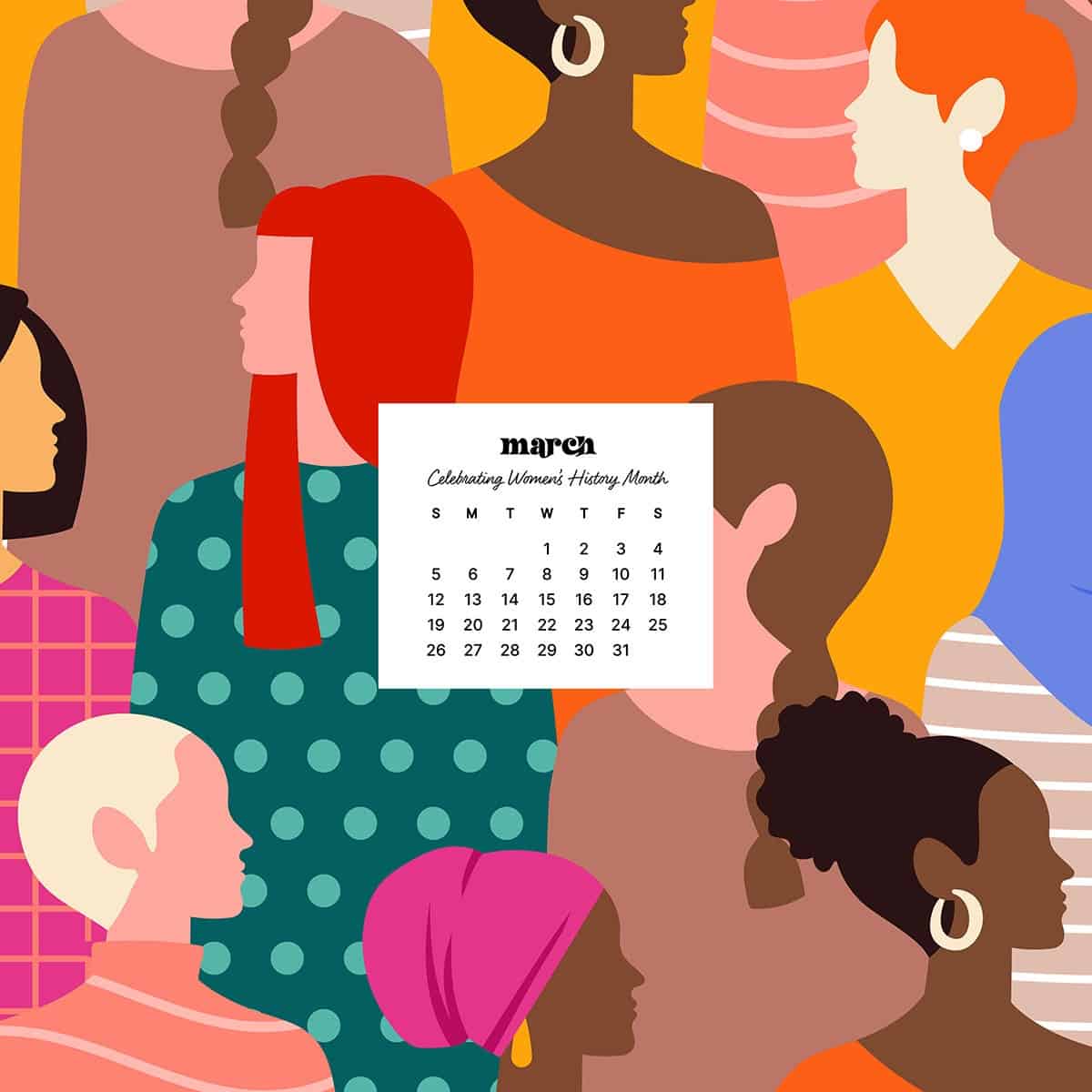 Women's History Month 2023 - 20 FREE wallpaper calendars!