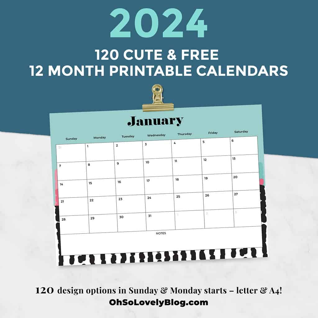 FREE 2024 calendars — 120 beautiful designs to choose from!