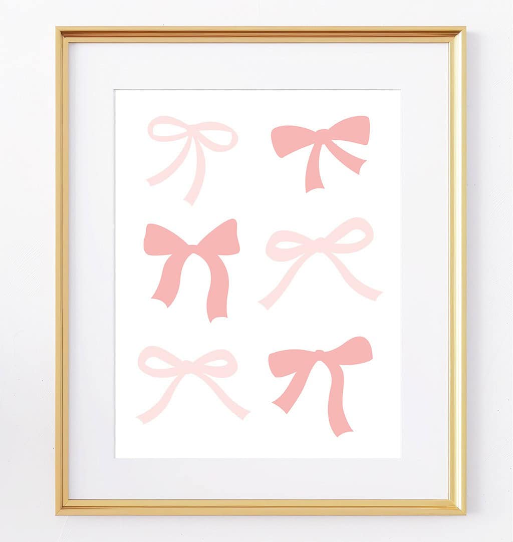 Ribbon art printables – 17 FREE options – perfect for framing!